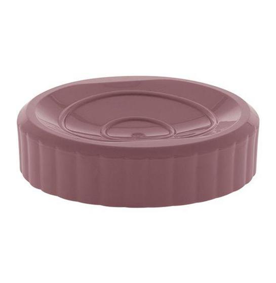 Saboneteira de pia de acrilico redondo rose bagno 10,5cm de ø ...