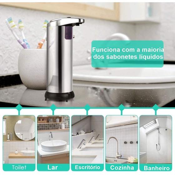 Saboneteira luxo automática por sensor de presença - Alcool Gel ...