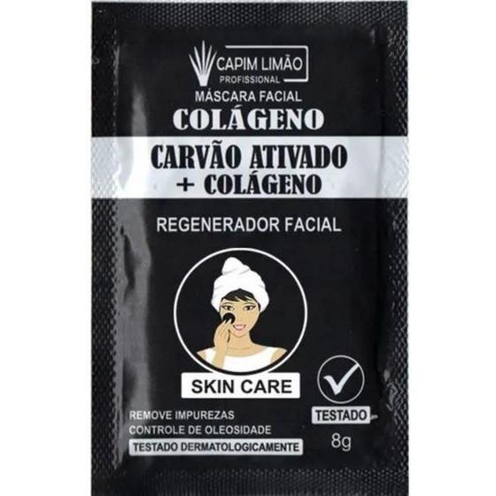 Sache Carvão Ativado + Colágeno Skin Care - Capim Limão 8g - Colágeno ...