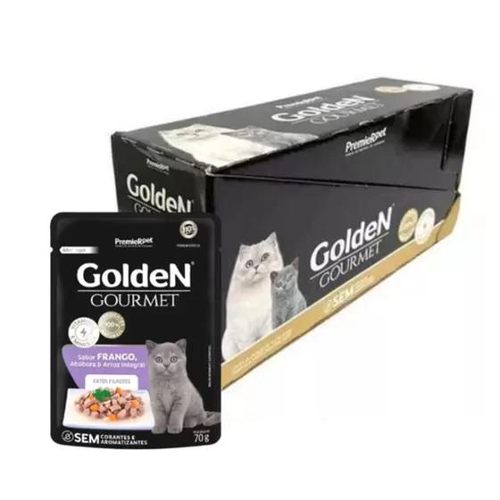 Sache para Gatos Golden Gourmet Filhote Frango 70 gr - Caixa com 20 un ...
