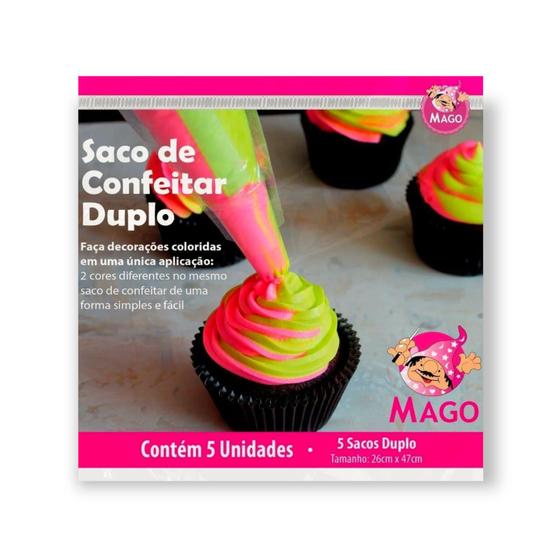Saco de Confeitar Duplo Mago c/5 un - Saco / Manga para Confeitar ...