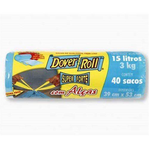 Saco de Lixo Dover Roll Super Forte Alça 15L 40Un - doverroll - Saco de ...