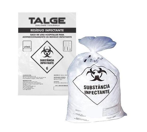 Saco Lixo Hospitalar Para Resíduo Infectante Talge 15L C/100 - Saco de ...