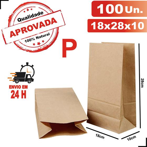 Saco Papel Kraft Sos Delivery X Hamburguer Liso P 100 un. - Saco Kraft ...