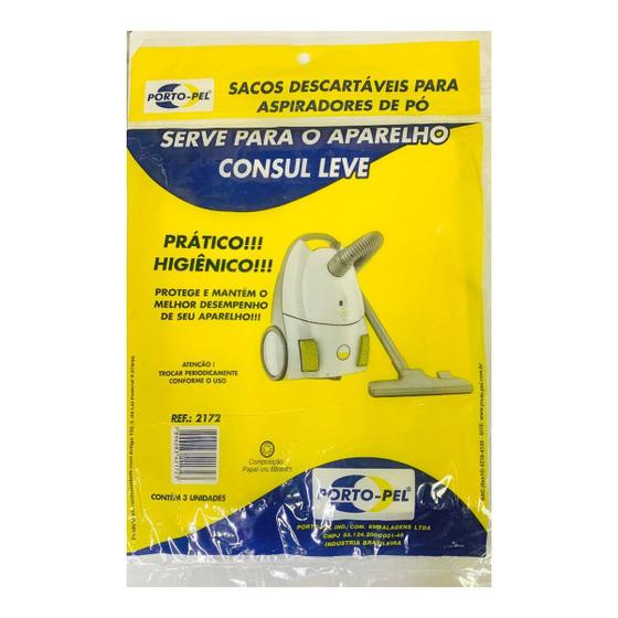 Saco Para Aspirador De Pó Cônsul Leve 3 Unidades 2172 - porto-pel ...