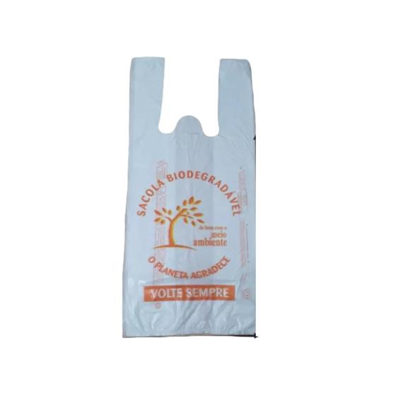 Sacolas Plástica Biodegradável Branca- 30 x 40 - 500 unidades - O ...
