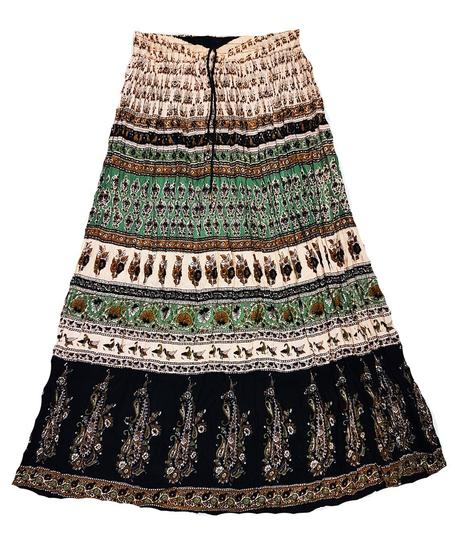 Saia Indiana Maia Cigana Longa Vários Modelos E Cores P M G e GG - Bali ...