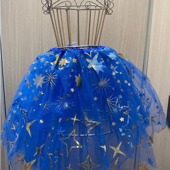 Saia Tule Tutu Teen ou Adulto Tamanho Único com detalhes dourados ...