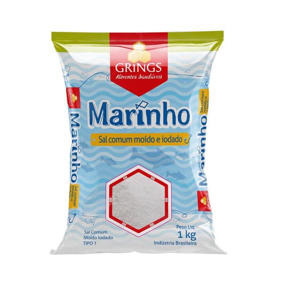 Sal Marinho Comum Moido e Iodado 1Kg - Grings - Sal - Magazine Luiza