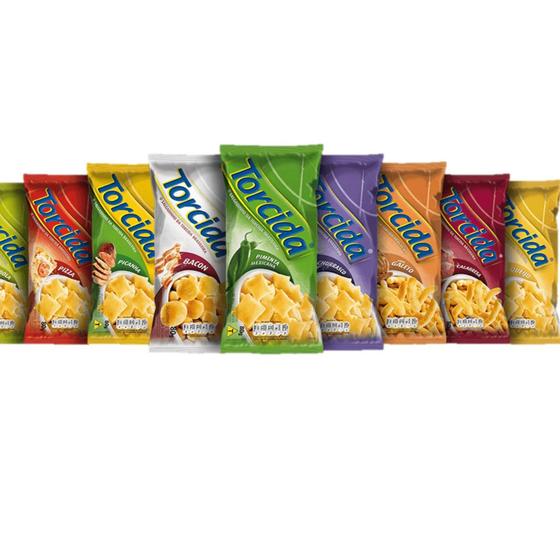 Salgadinho de trigo Torcida 70 gr vários sabores - Luck - Salgadinhos e ...