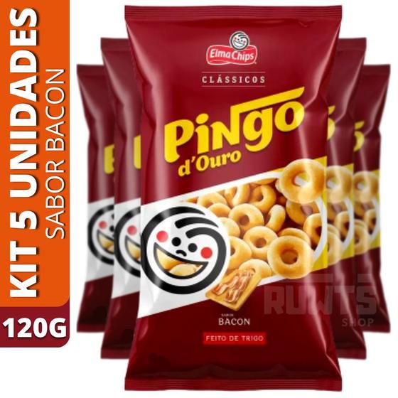 Salgadinho Pingo d'Ouro Bacon 120g- Kit 5un Elma Chips - Chips ...