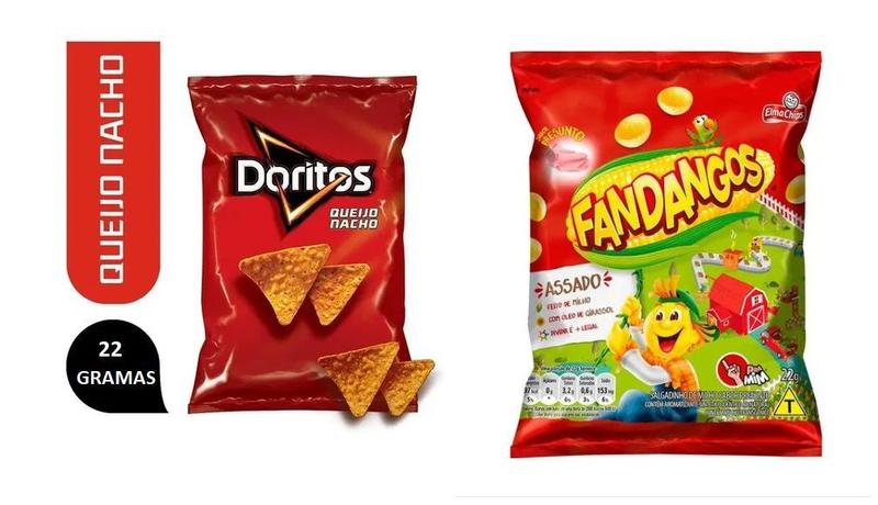 Salgadinhos Elma Chips Doritos + fandangos presunto Caixa C/ 20un total - Fandangos - Magazine Luiza