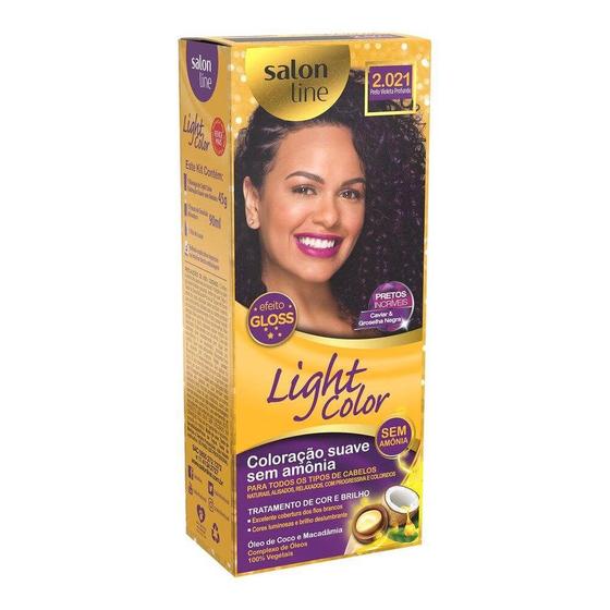 Salon Line Light Color ColoraÇÃO 2.021 Preto Violeta - Tinta de Cabelo ...