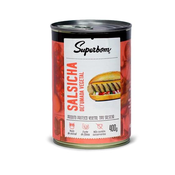Salsicha Vegetal Defumada Superbom Lata 300g - Carne Vegetal - Magazine ...