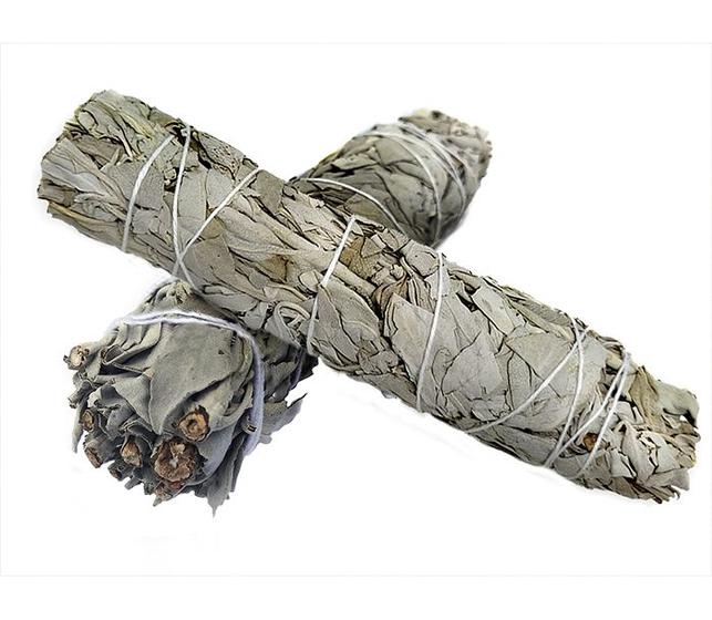 Salvia Branca Incenso Natural Para Defumação e Purificação Tocha 18cm ...
