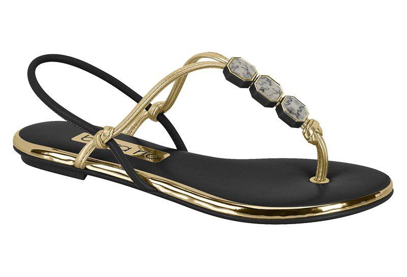 Sandália Beira Rio Pedrarias Rasteira Original Feminina Rasteirinha ...