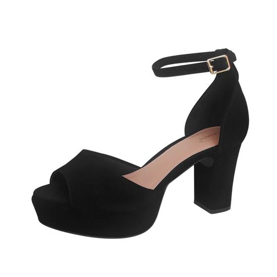 Sandalia Branca Noiva Meia Pata Salto Grosso - Duani - Sandália ...