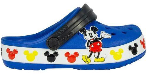 Sandália Crocs Mickey Mouse Band Clog Azul Infantil Original - Babuche ...