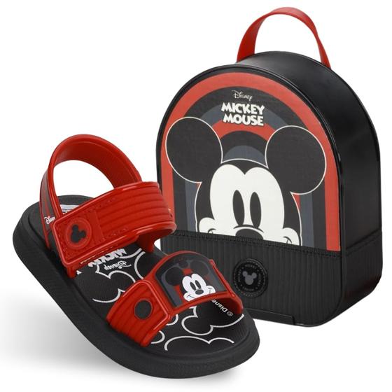 Sandália Disney Infantil Masculino Mickey Grendene Kids Com Mochila de ...