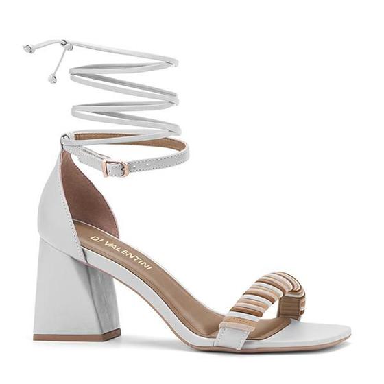 Sandália feminina di valentini 4742.08843 salto bloco 7,5 cm em ...