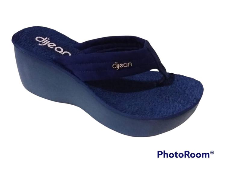 Sandália Feminina Dijean Plataforma 276-569 Azul Marinho - Sandália ...