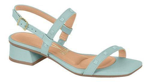 Sandália Feminina Vizzano Com Taxinha Salto Baixo Quadrado - Sandália ...