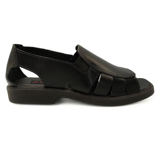 Sandália Itapuã Masculina Couro Preto Flatt Master 1602 - Sandália Masculina - Magazine Luiza