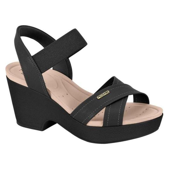 Sandalia modare anabela preto - Sandália Feminina - Magazine Luiza