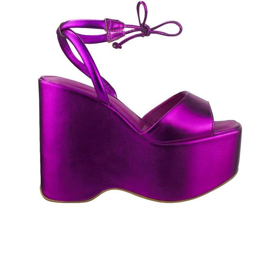 Sandália Salto Plataforma com Amarração Feminina Dakota Pink - Y0601 ...