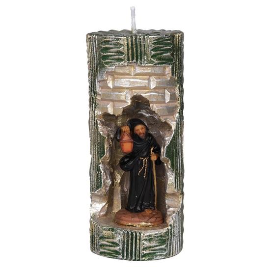 São Longuinho. Rossoni Velas. Gruta em vela tam 07x16cm verde. Imagem ...