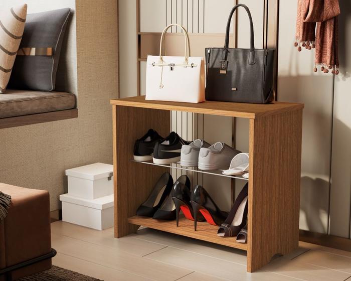 Sapateira Compacta Versátil Moderna Jalmac - Freijó - Sapateira ...