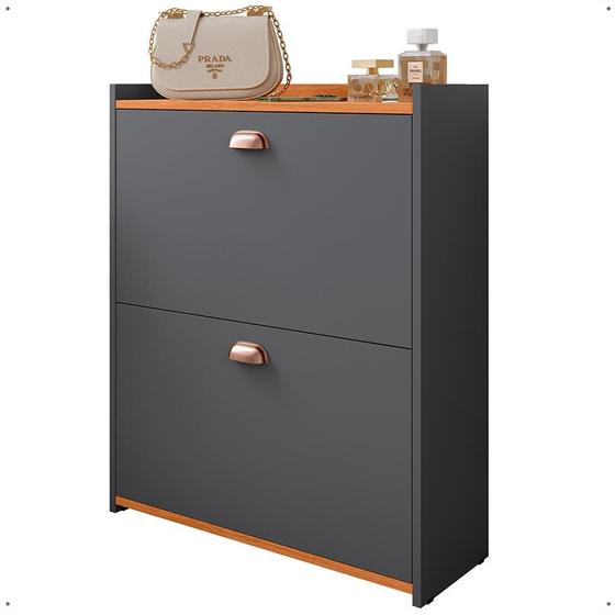 Sapateira Organizadora Com Prateleira E Gaveta Basculante Hall de Entrada - Closet - K7 Plus ...