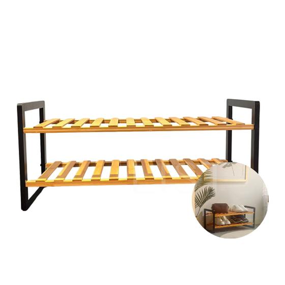 Sapateira Ripa 2 Prateleiras Bambu - Members Mark - Sapateira ...