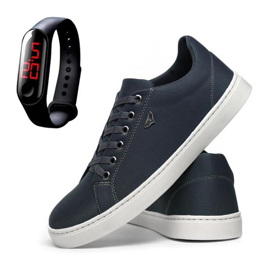 Sapatênis masculino casual moderno 37 ao 44 + Relógio - Sapatofran ...