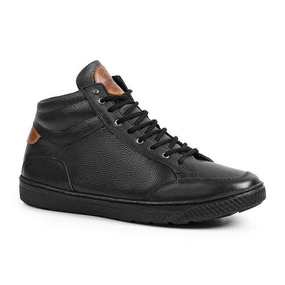 Sapatênis Tênis Masculino Couro Cano Alto 9300 - Uolk - Sapatênis ...