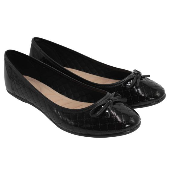 Sapatilha Moleca Verniz Fresh Neo/Milano Preto - Sapatilha Feminina ...