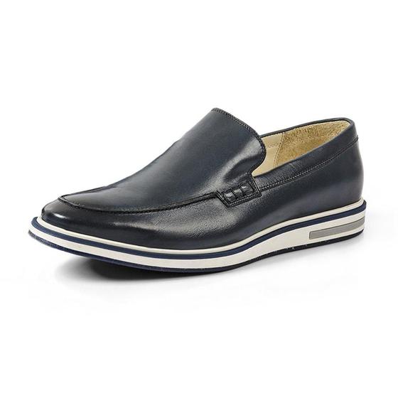 Sapato Casual Masculino Loafer Couro Legítimo Stone Slim Reverso - 1131 ...