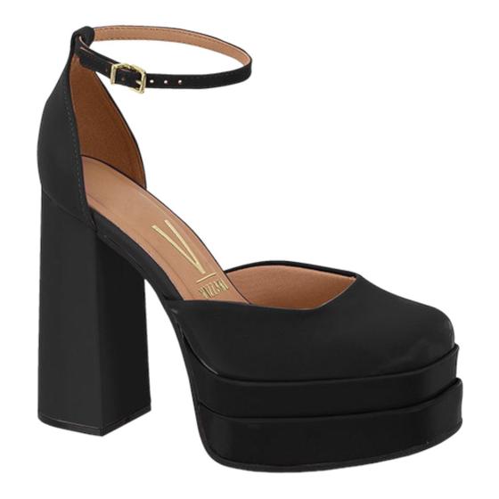 Sapato Feminino Vizzano 1395.101 Salto Alto Grosso Fechado Meia Pata ...