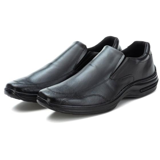 Sapato Masculino Social Macio Linha Conforto Calce Facil Elastico Bico ...