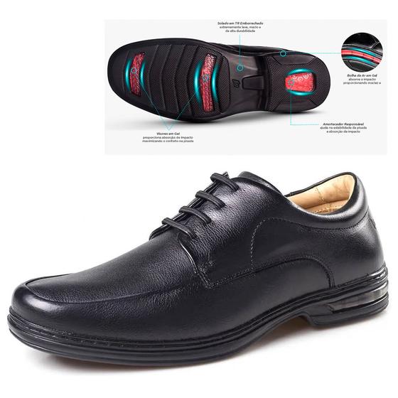 Sapato Rafarillo Conforto Extra Duo Air Couro 39007 - Sapato Social ...