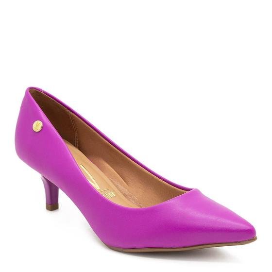 Sapato Scarpin Salto Baixo Feminino Vizzano 1122.828 Roxo - Scarpin ...
