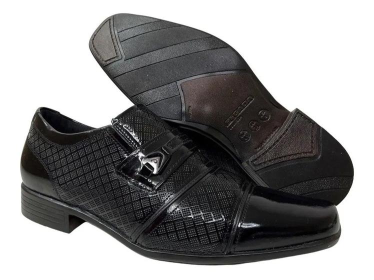 Sapato Social Pegada Masculino Couro Bico Quadrado - 121843 - Sapato ...
