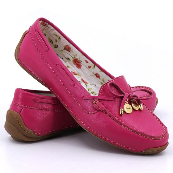 Sapatos Femininos Mocassim Em Couro Legitimo - Liliah Shoes - Mocassim ...