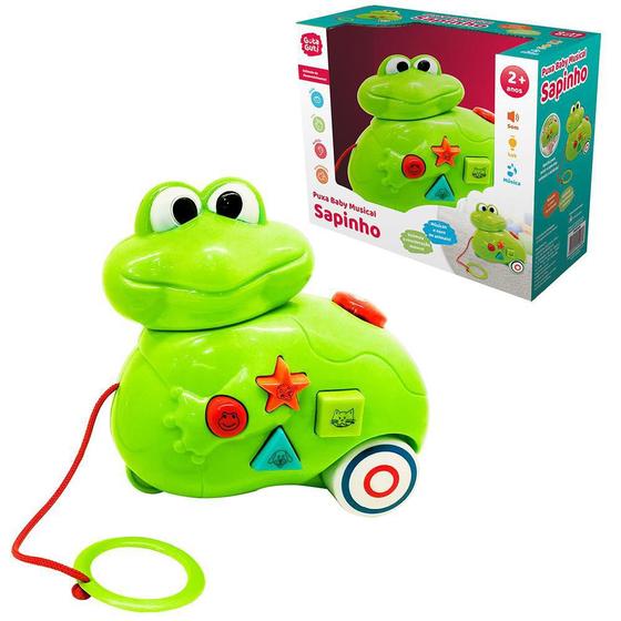 Sapo /Sapinho Infantil Baby Com Rodinhas + Som E Luz A Pilha - Dm Toys ...