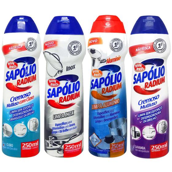 Sapólio Radium Liquido Cremoso 250Ml - Bom Bril - Sapólio / Saponáceo ...