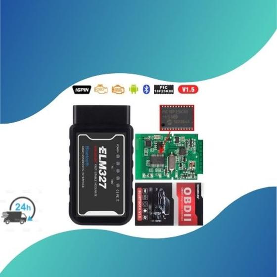 Scanner Automotivo Bluetooth V1.5 Elm 327 Obd2 Universal KINGBOLEN Chip Pic18f25k80 - Scanner ...
