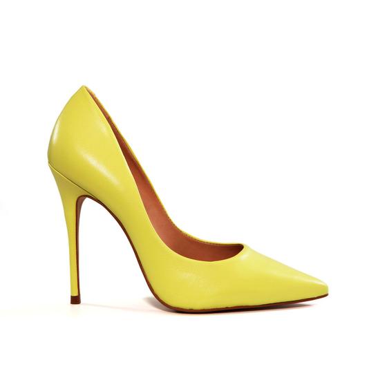 Scarpin Verde Limoncello Carrano Loretta Couro Salto Alto Fino 11cm ...