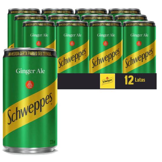 Schweppes Ginger Ale Lata 220ml (12 latas) - Refrigerante - Magazine Luiza