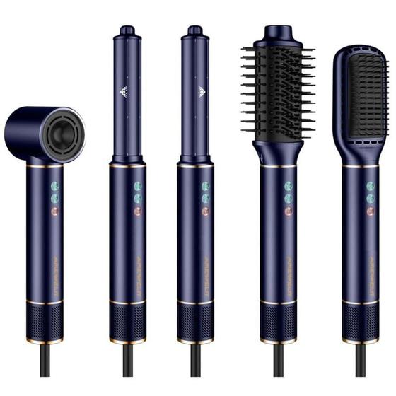 Secador de Cabelo Iônico RWelit 5 em 1 com Tecnologia Coanda - Conjunto ...