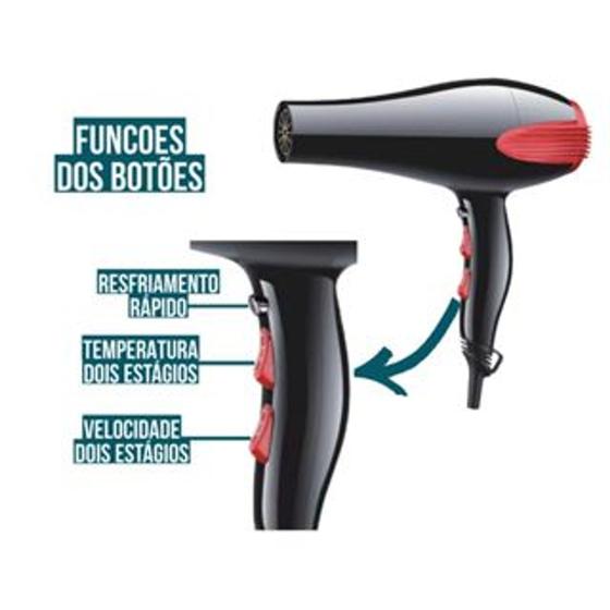 Secador De Cabelo Max Power Turbo Ultra Potente Profissional 6000W ...